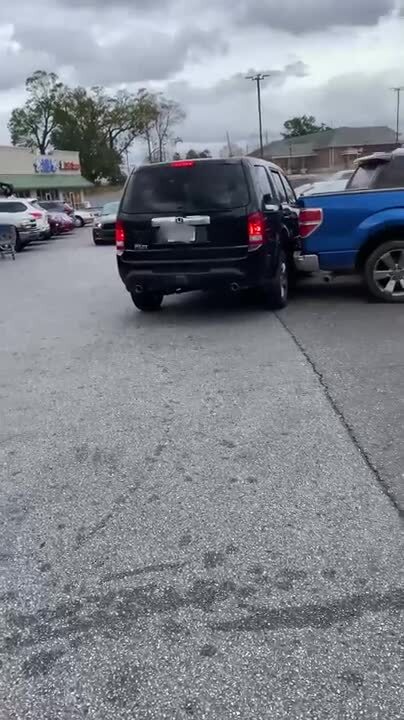 Flustered Teen Causes Parking Lot Chaos