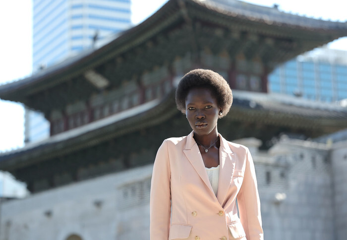 South Sudan-born model Abuk Aman