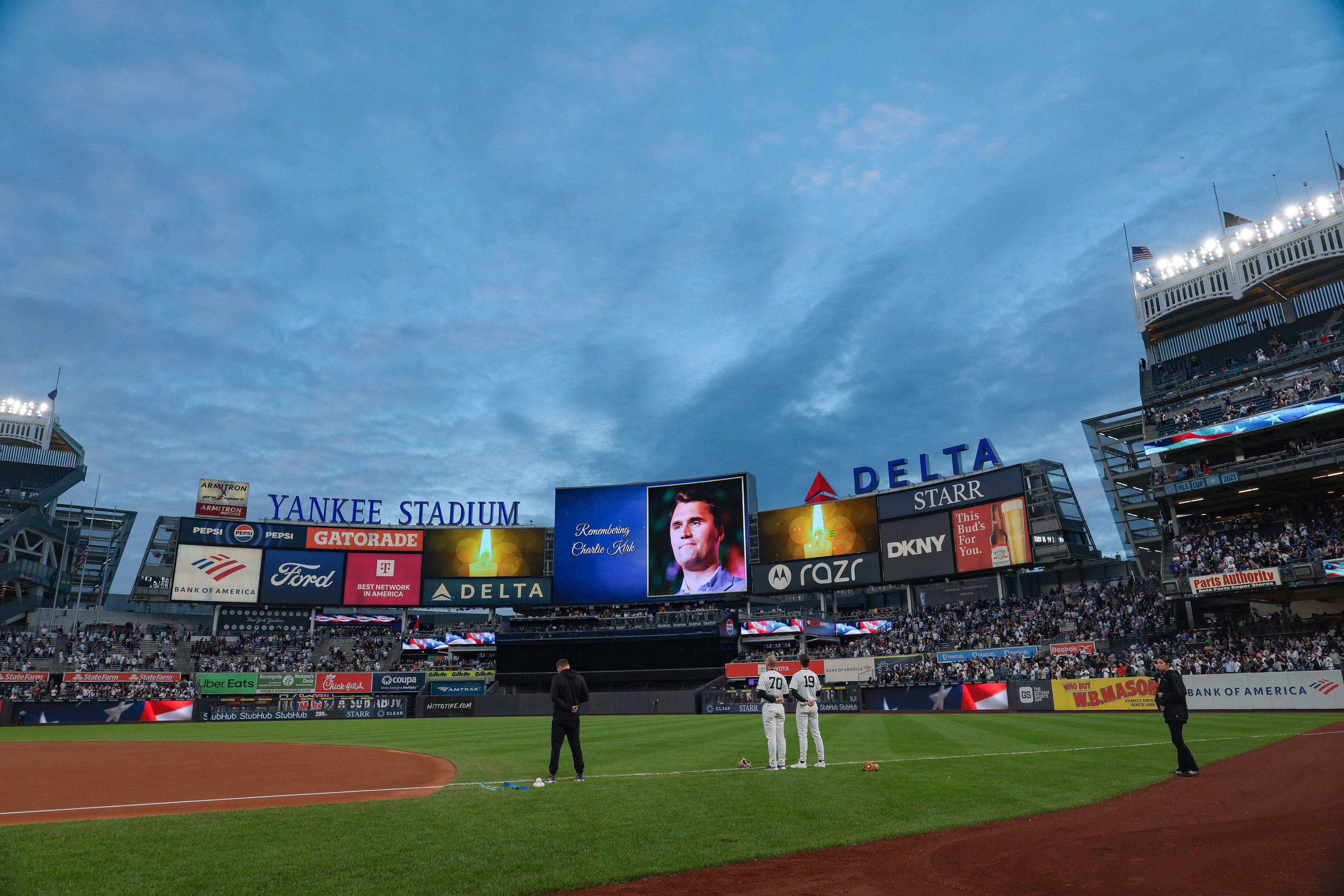 New York Yankees hold moment of silence for conservative activist ...