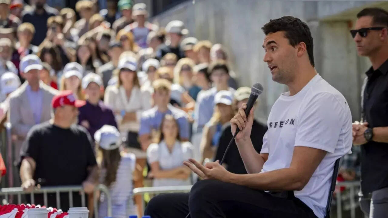 Charlie Kirk shooting: 'Is that a bullet, mic, or bug?' — New slow ...