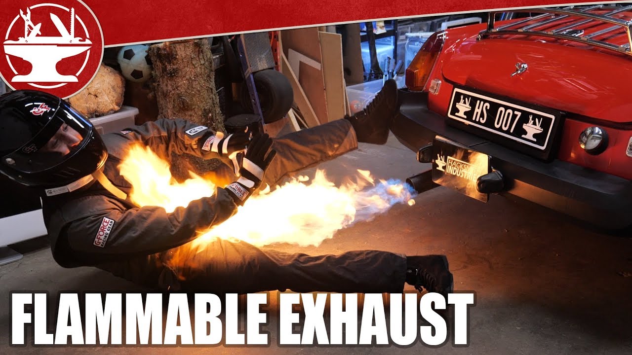 Flamethrower exhaust installed – spy car goes full Mad Max!