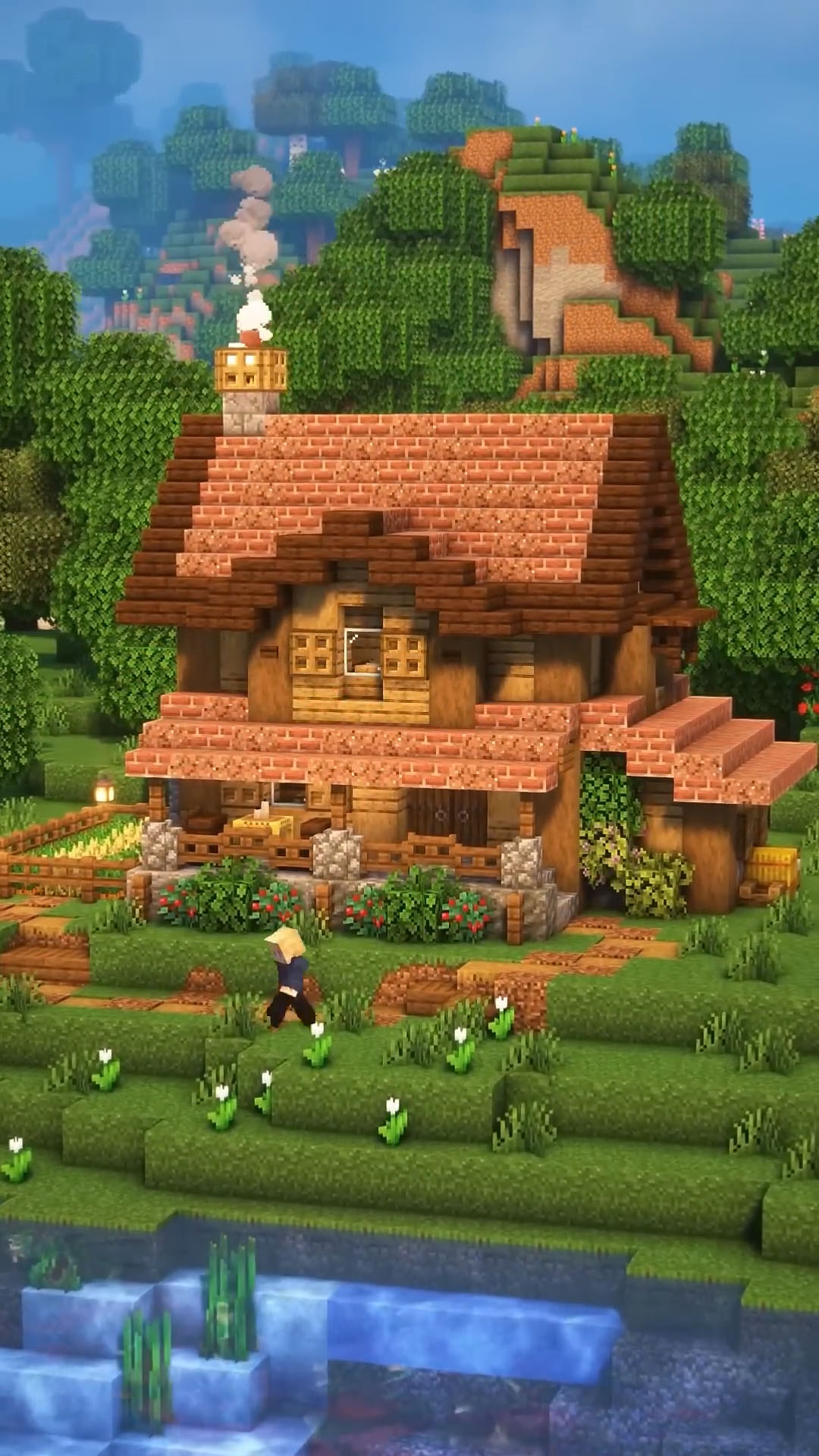 Minecraft Starter House🏠 #summeronshorts