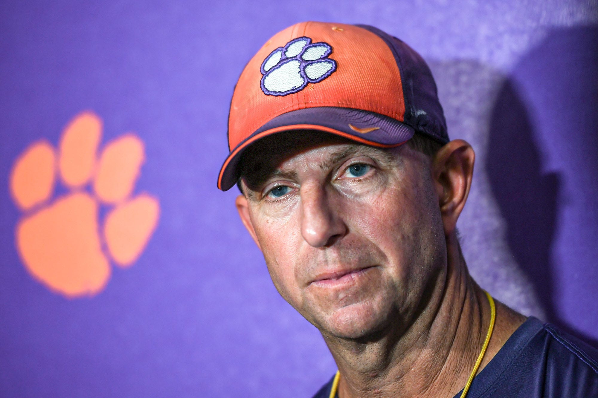 Clemson head coach Dabo Swinney shares a team update after Wednesday’s ...