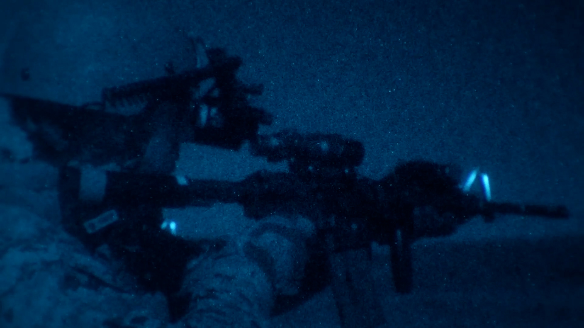 US Marine Night Training Marksmanship Skills