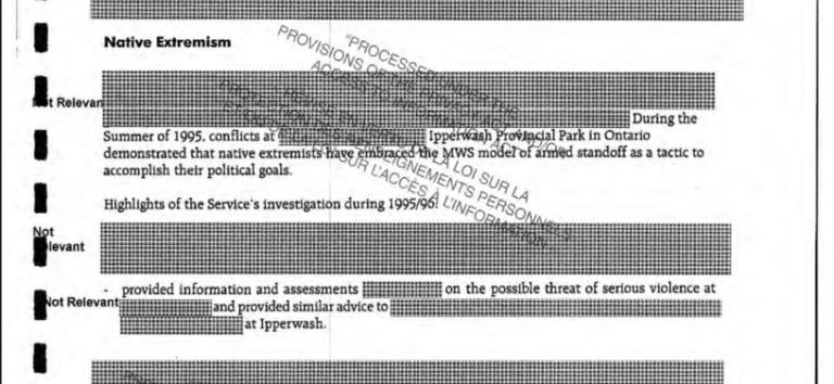 CSIS 'actively' investigated Ipperwash land dispute before fatal ...