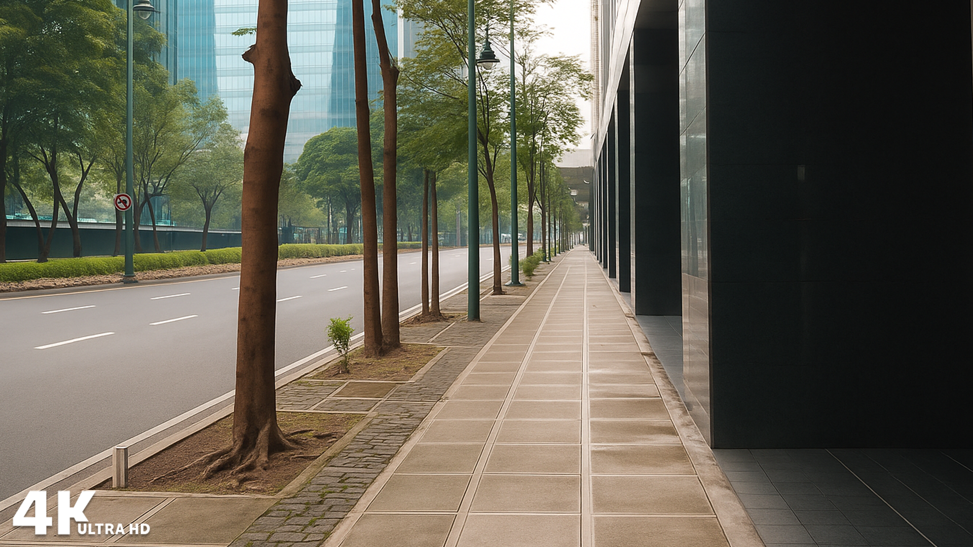 Philippines – Evening View of 32nd Street, BGC (4K)