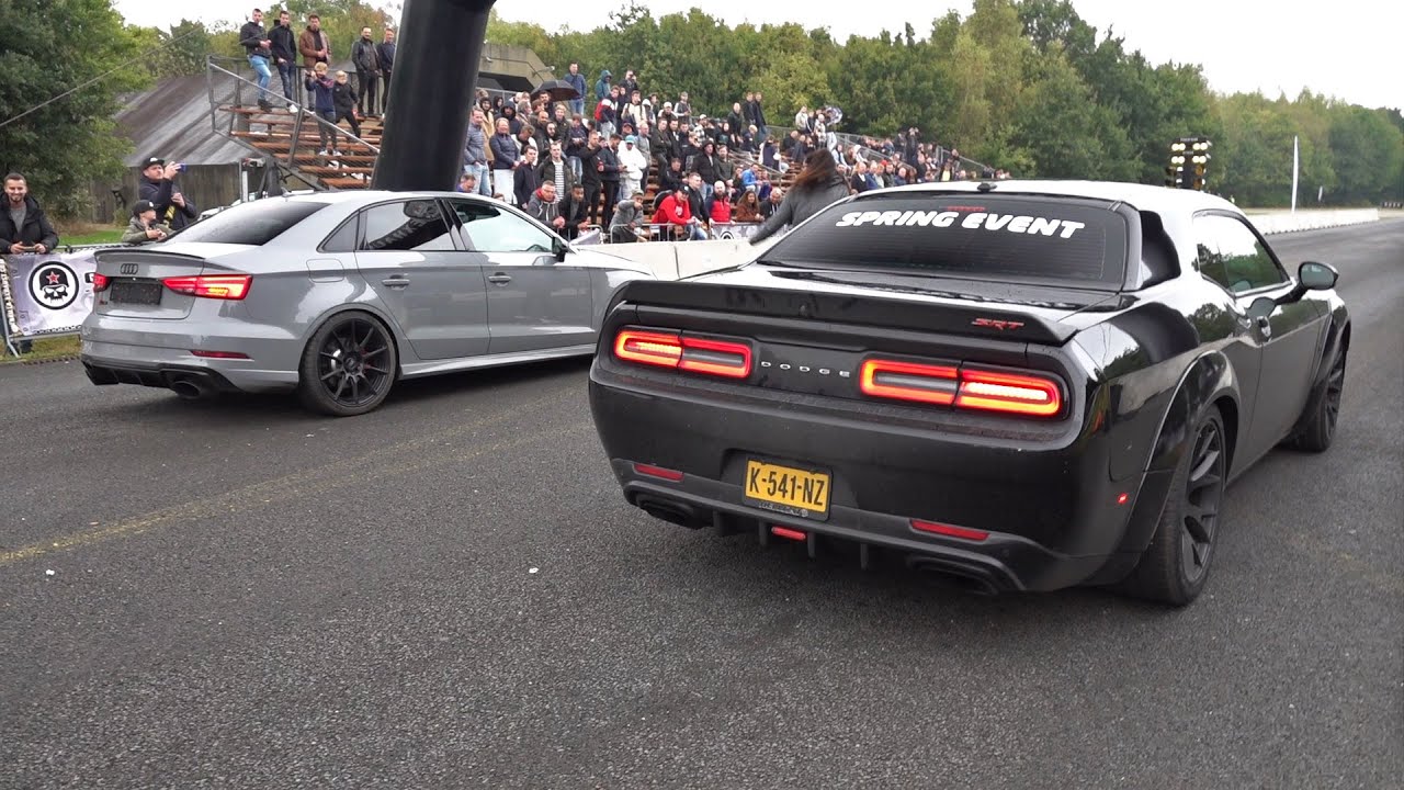 Dodge SRT vs Audi RS3 TTE700 vs AMG GT R