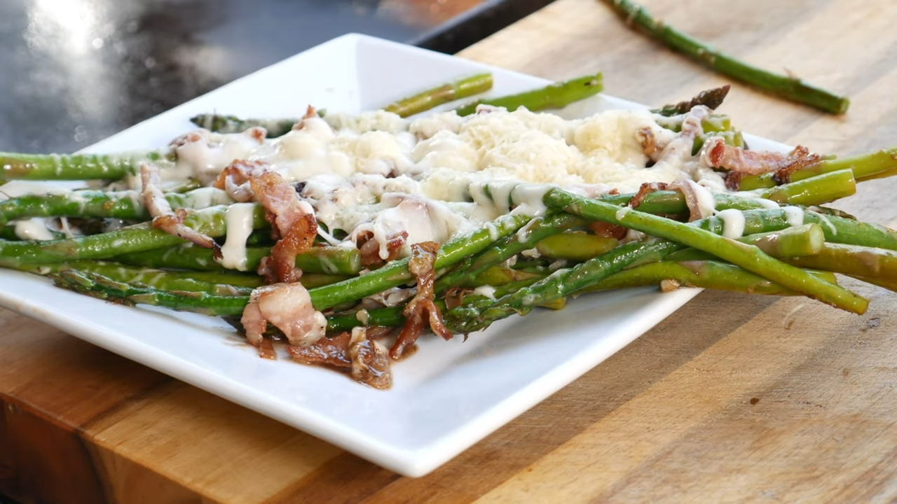 Crisp-Tender Asparagus on the Blackstone Griddle