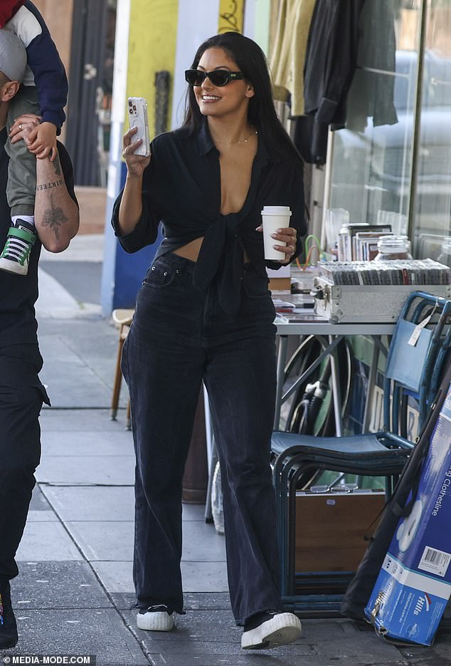 Googlebox's Sarah Marie Fahd flaunts her figure as she steps out with ...