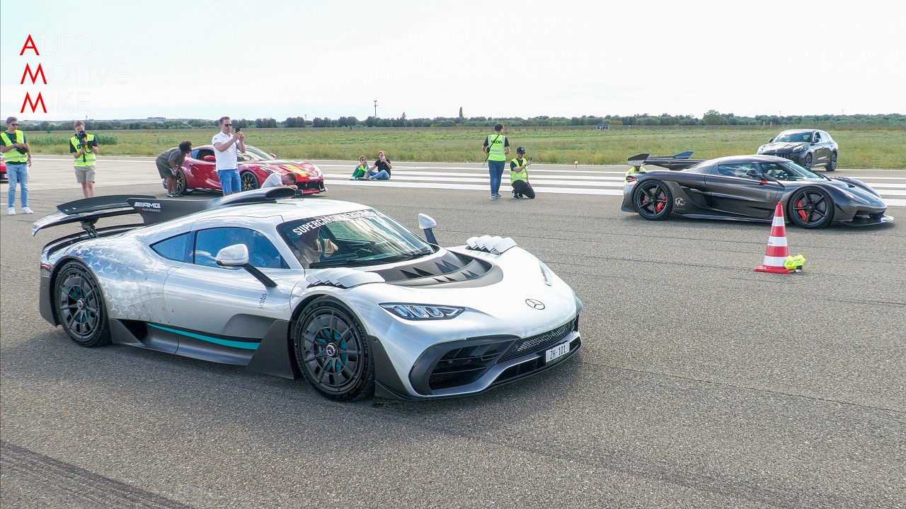 Hypercar drag races AMG One Jesko T50 and more