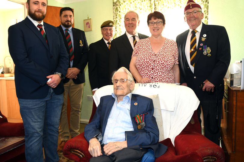 Veteran and retired Scunthorpe steelworker marks his 100th birthday
