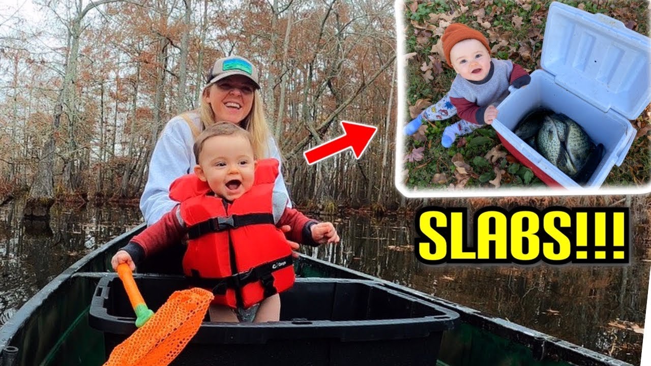 First Time Baby Angler Lands Slabs Bigger Than Him