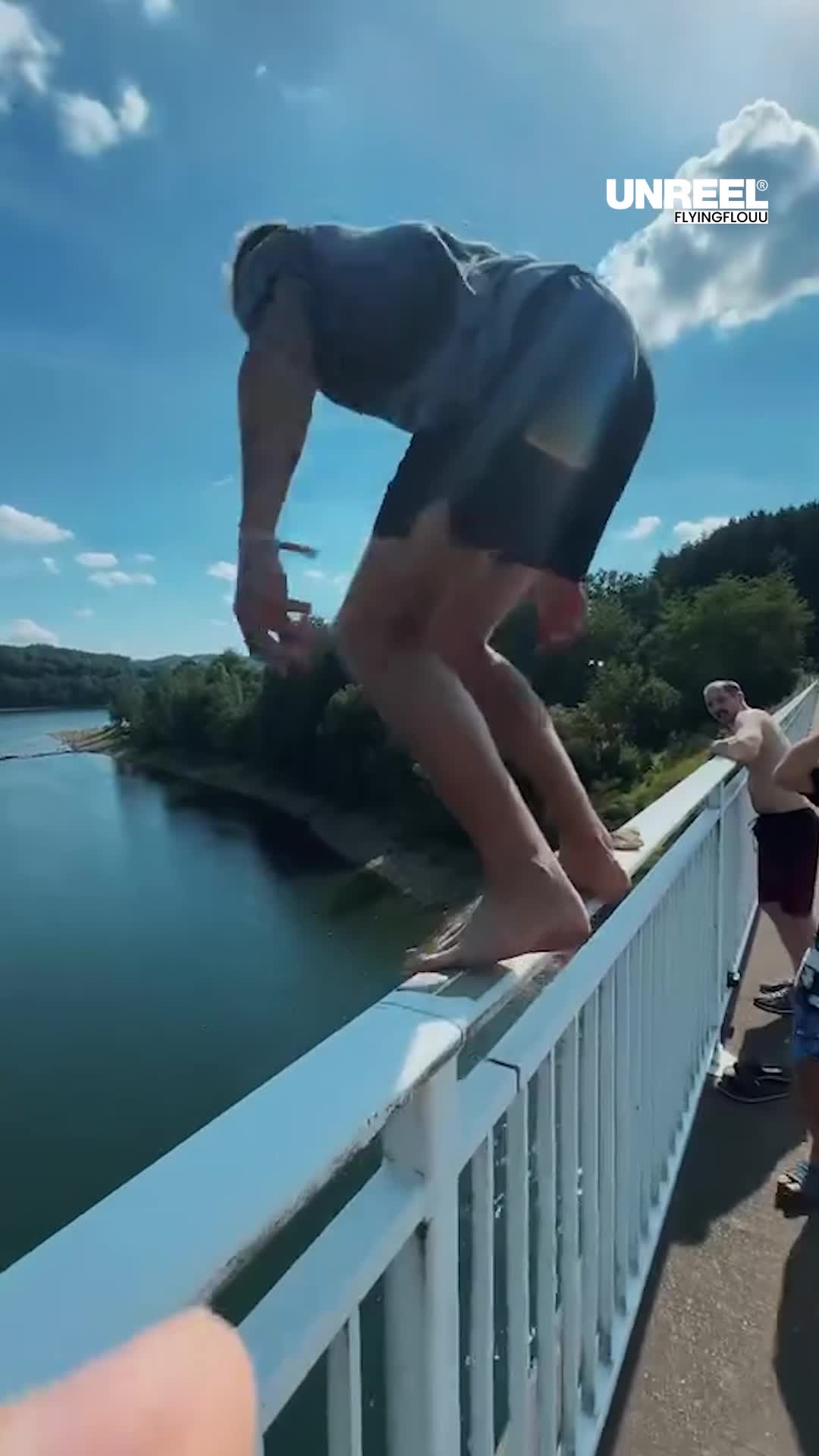 Leap of thrills: Epic cliff diving adventure with thunderous splashes!