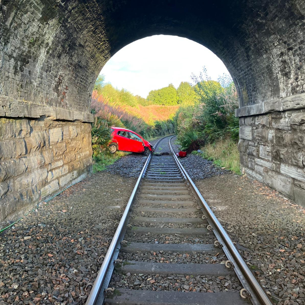 Rail disruption after train crashes onto track in Perth and Kinross