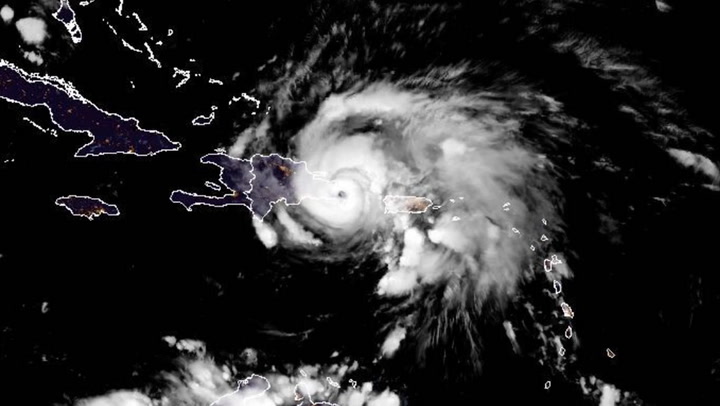 Hurricane Fiona seen from space over Puerto Rico & Dominican Republic ...