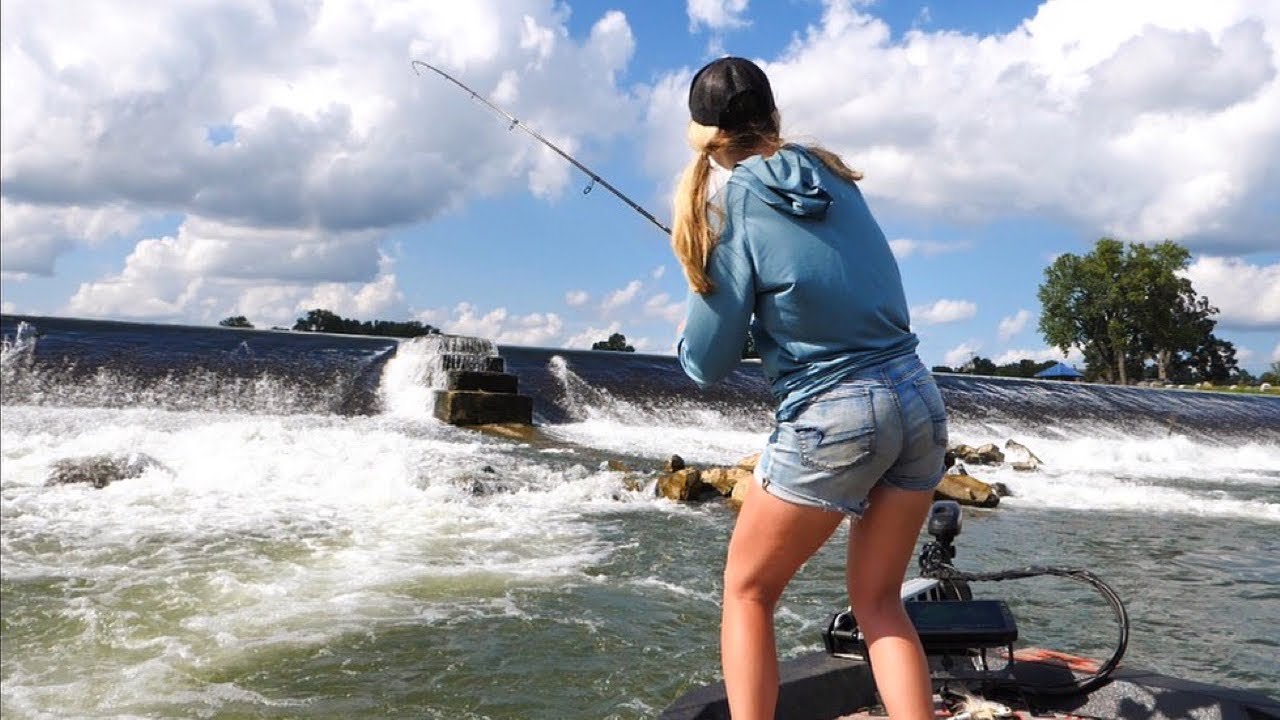 Waterfall Spillway Loaded With Giant River Monsters