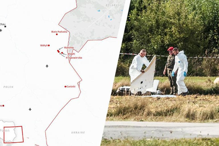 Nato-Ostflanke: Karten zur Lage: Wo die russischen Drohnen über Polen ...