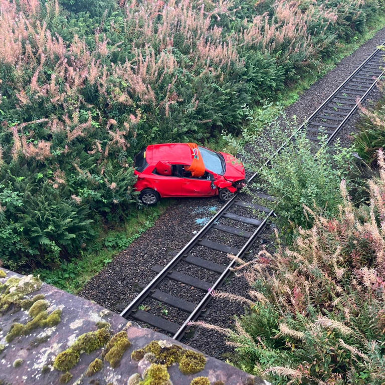 Rail disruption after train crashes on to track