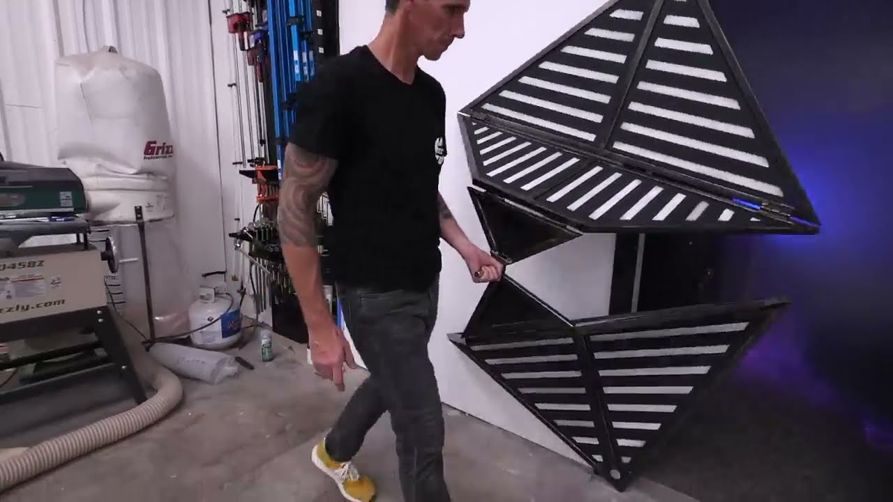 I created a unique origami folding door (inspired by Warwick Turvey)
