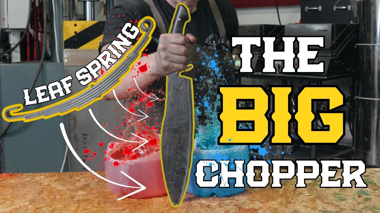 Forging a Giant Knife from a Broken Leaf Spring