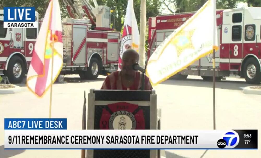 9/11 anniversary marked in Sarasota with bell toll, USF flag display ...