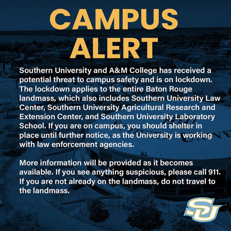 Lockdown lifted at Southern University; classes, campus activities ...
