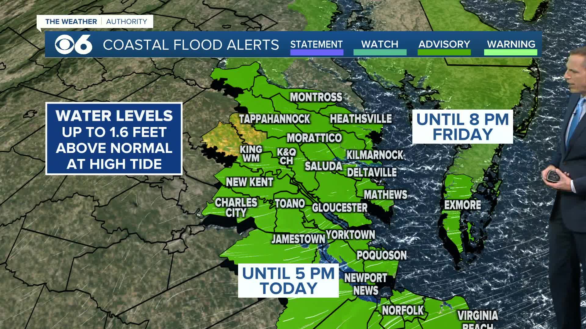 Coastal flood advisory remains in effect for parts of Virginia until 8 ...