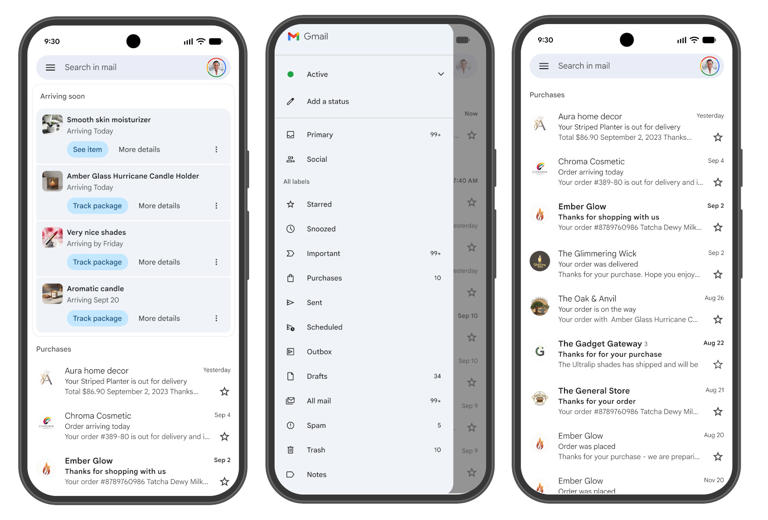 Gmail will now filter your purchases into a new tab