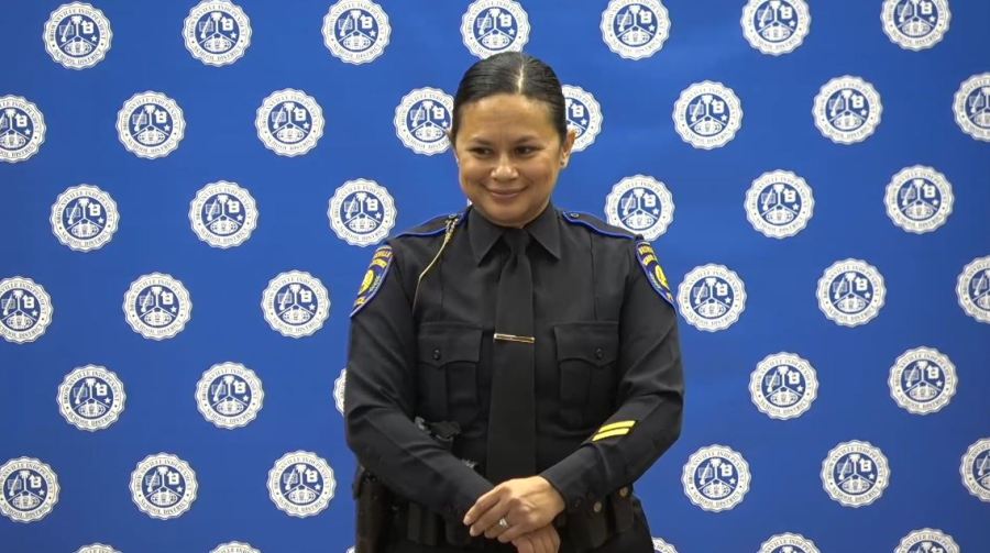BISD swears in first woman police chief: Anna Gaucin
