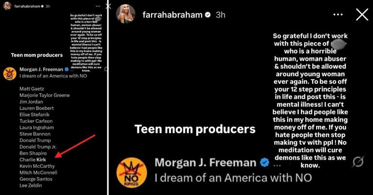 'Teen Mom' Alum Farrah Abraham Slams 'Horrible Human' Producer Morgan J ...