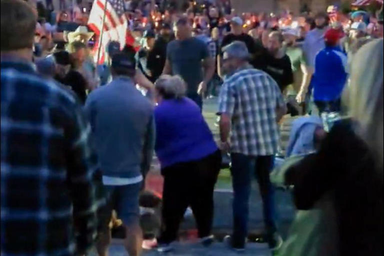 Charlie Kirk vigil erupts into violence as protestor sparks mass brawl