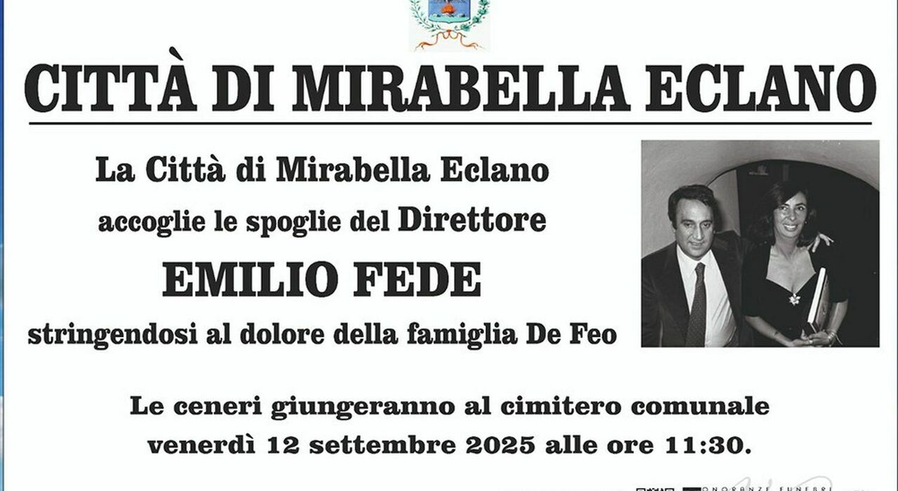 Emilio Fede, domani a Mirabella Eclano le spoglie del giornalista ...