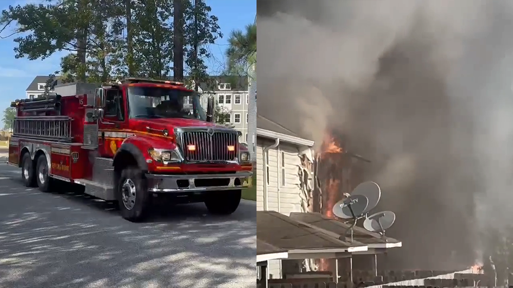 Townhouse fire in Rincon: scene video