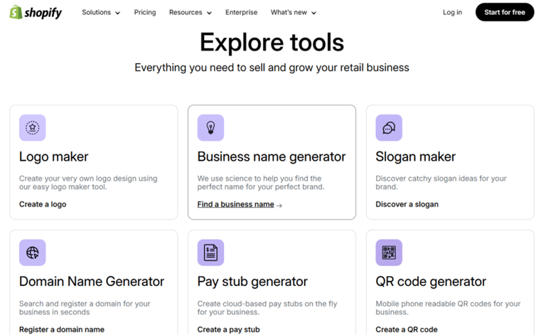 How To Use Shopify’s Business Name Generator