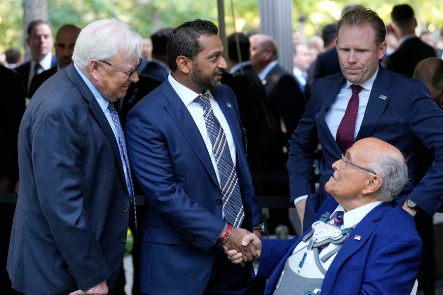 Photos: Rudy Giuliani appears at 9/11 ceremony in brace after being ...