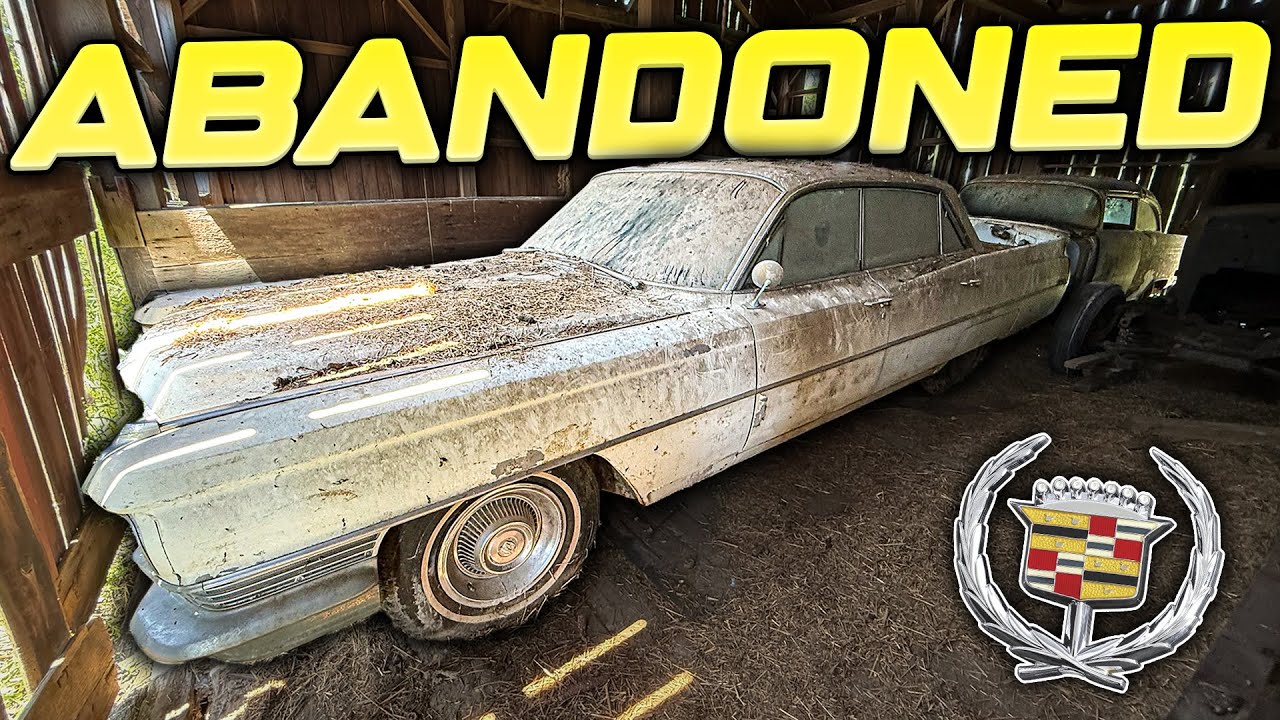 Washing a Cadillac DeVille abandoned since 1991