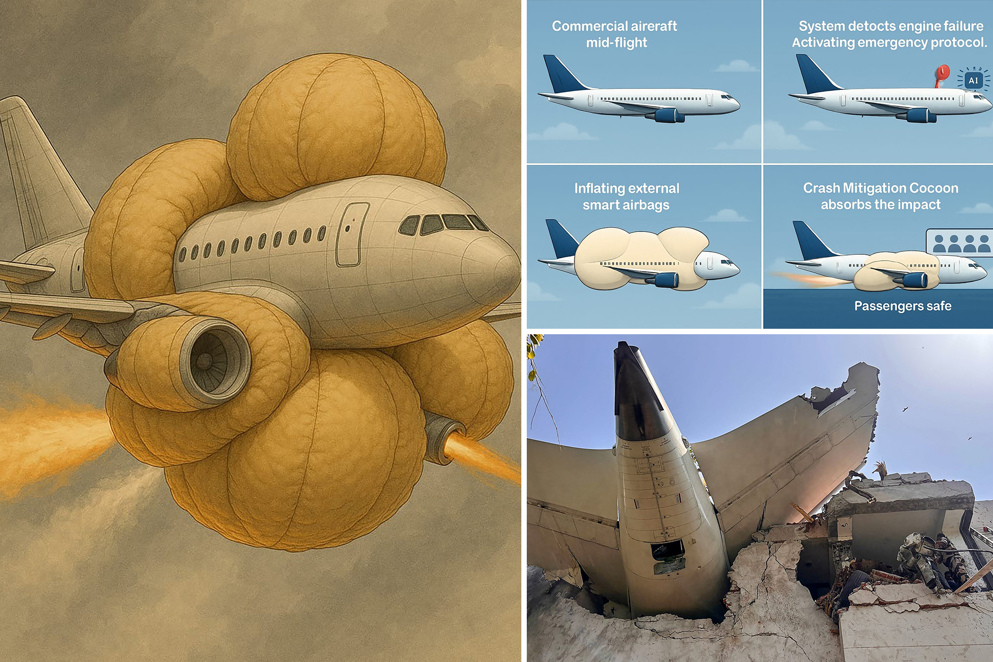Engineers unveil bonkers prototype for ‘crash-proof’ plane following ...