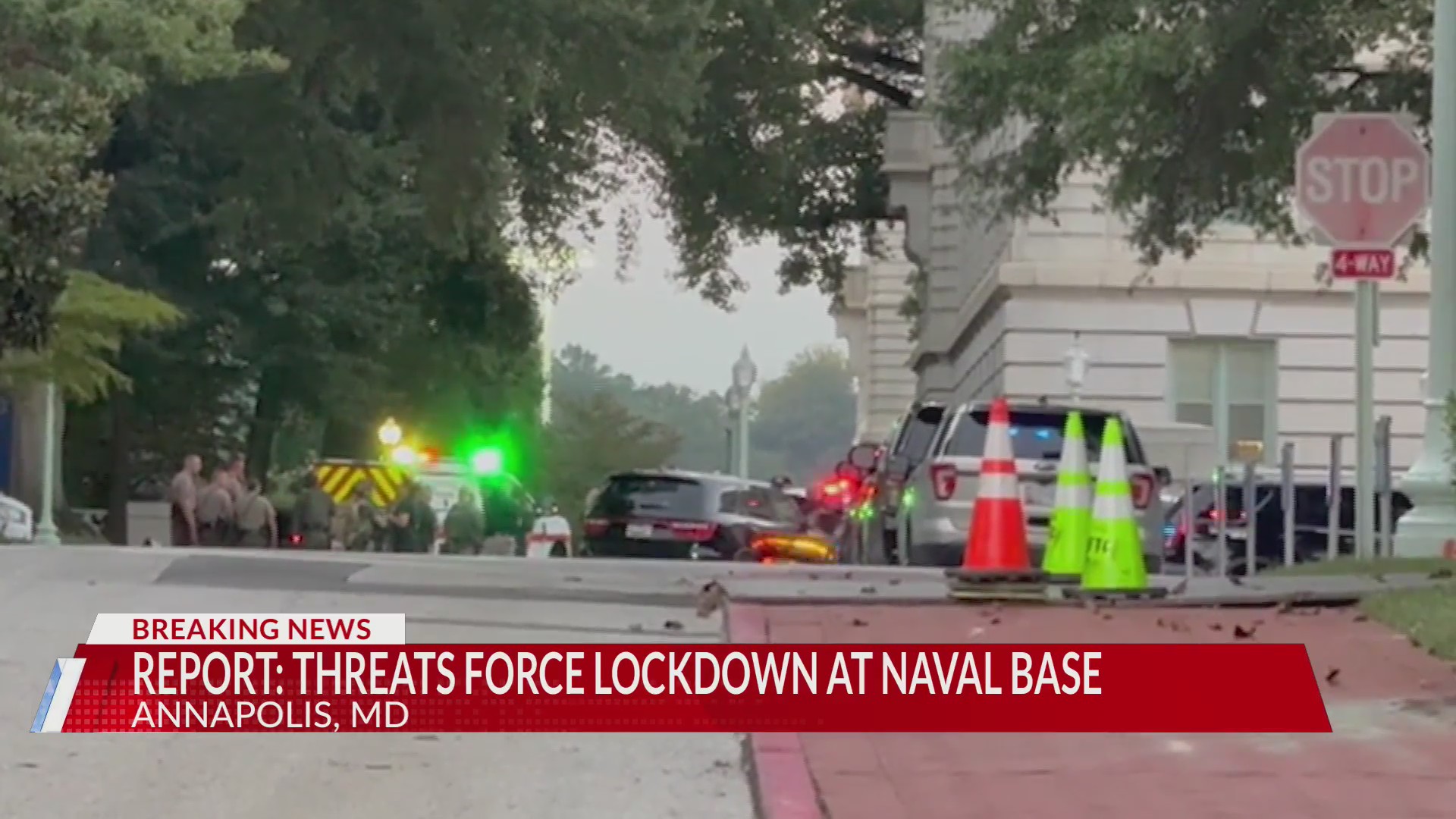 Report: Threats force lockdown at naval base