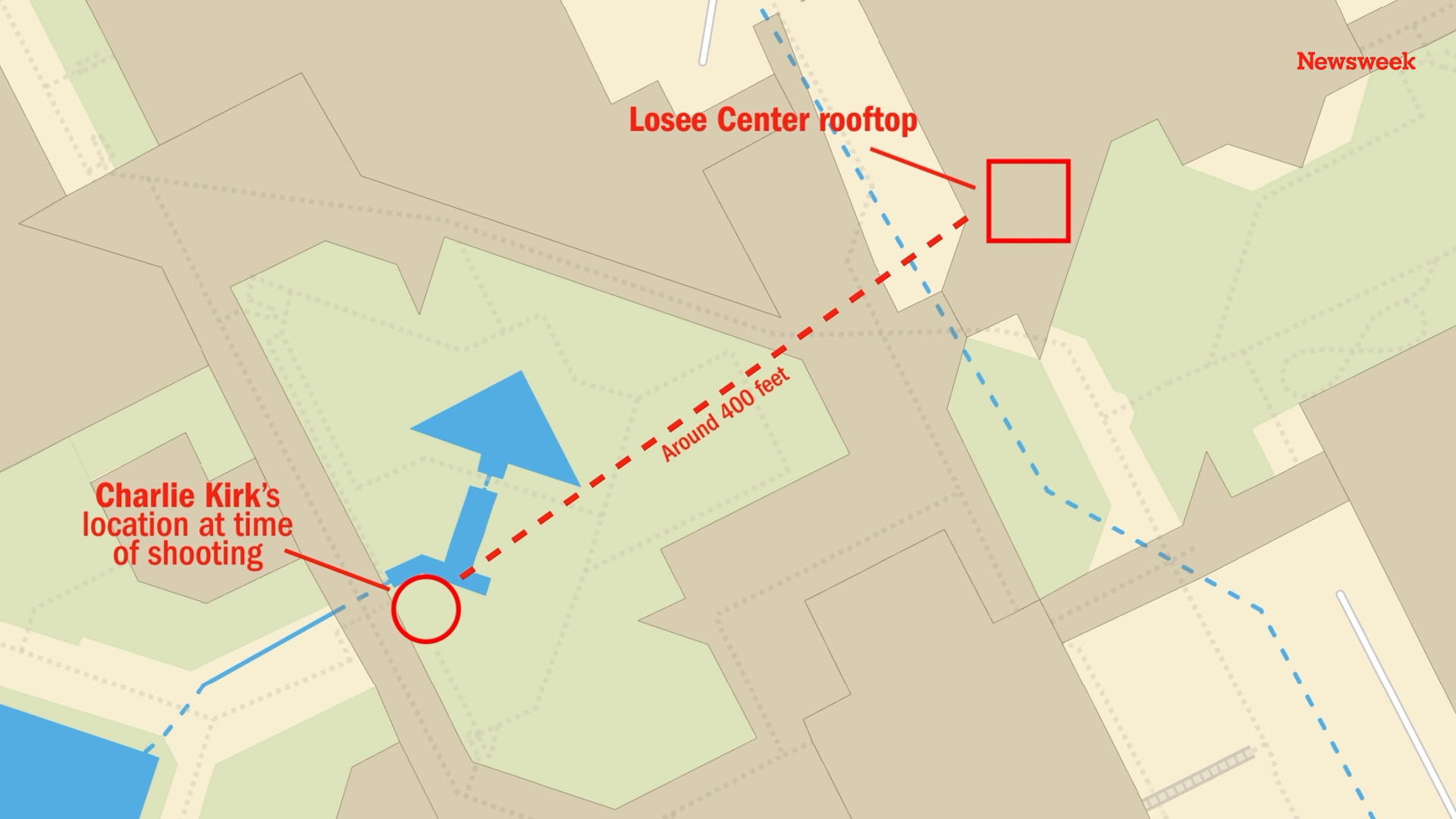 Charlie Kirk Shooting: Map Shows Location of Gunman