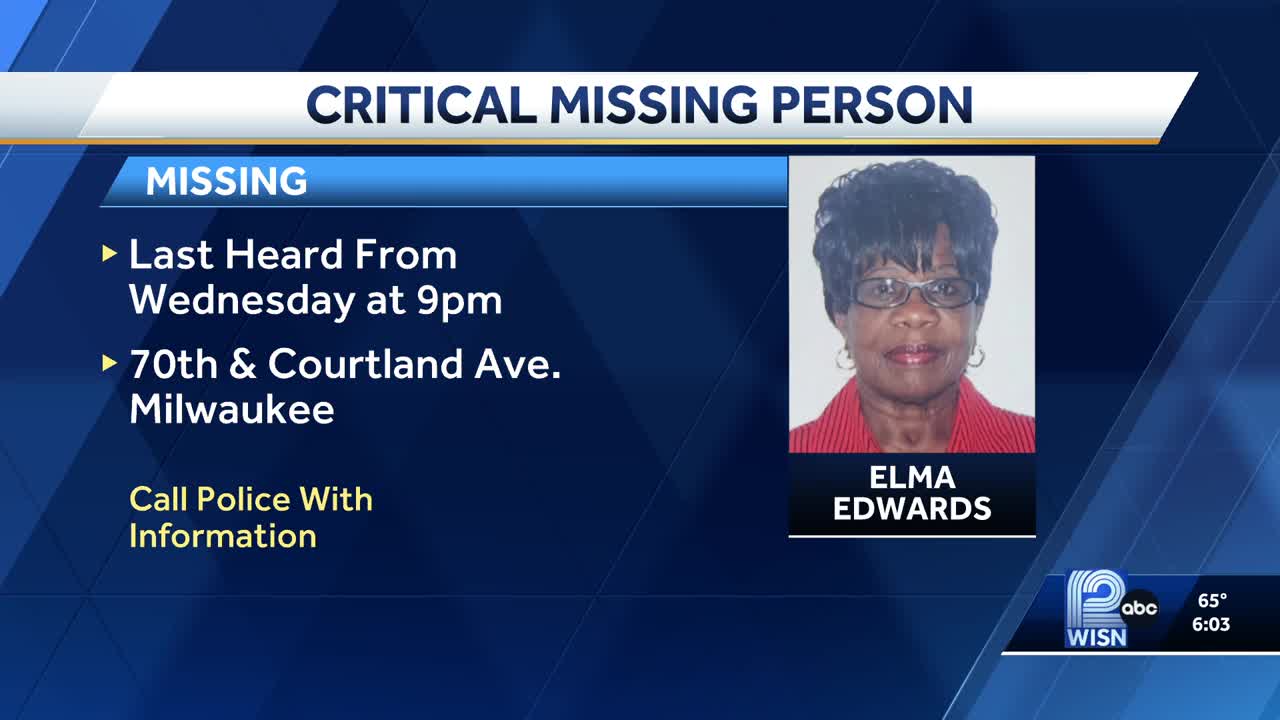 Missing Milwaukee woman: Elma Edwards, 83