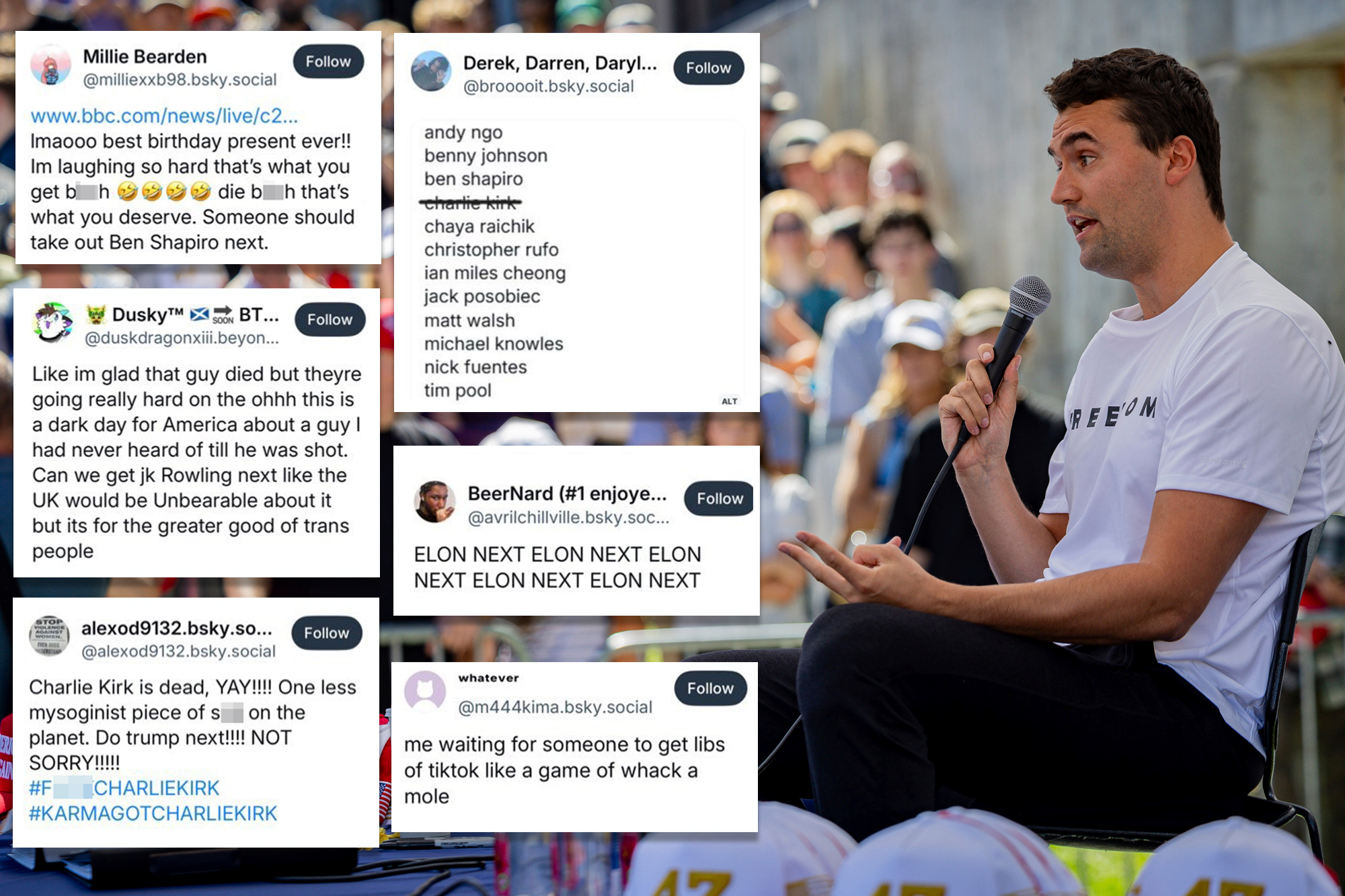 Bluesky posters threaten Trump, Elon Musk, Ben Shapiro, immediately ...