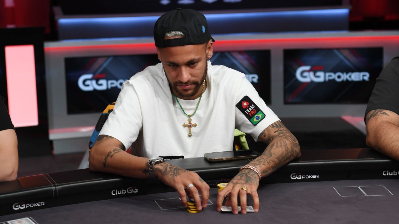 Neymar falls flat at final table of online poker tournament