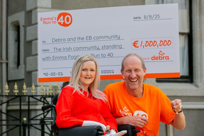 Emma Fogarty presents €1m to Debra a year after completing marathon ...