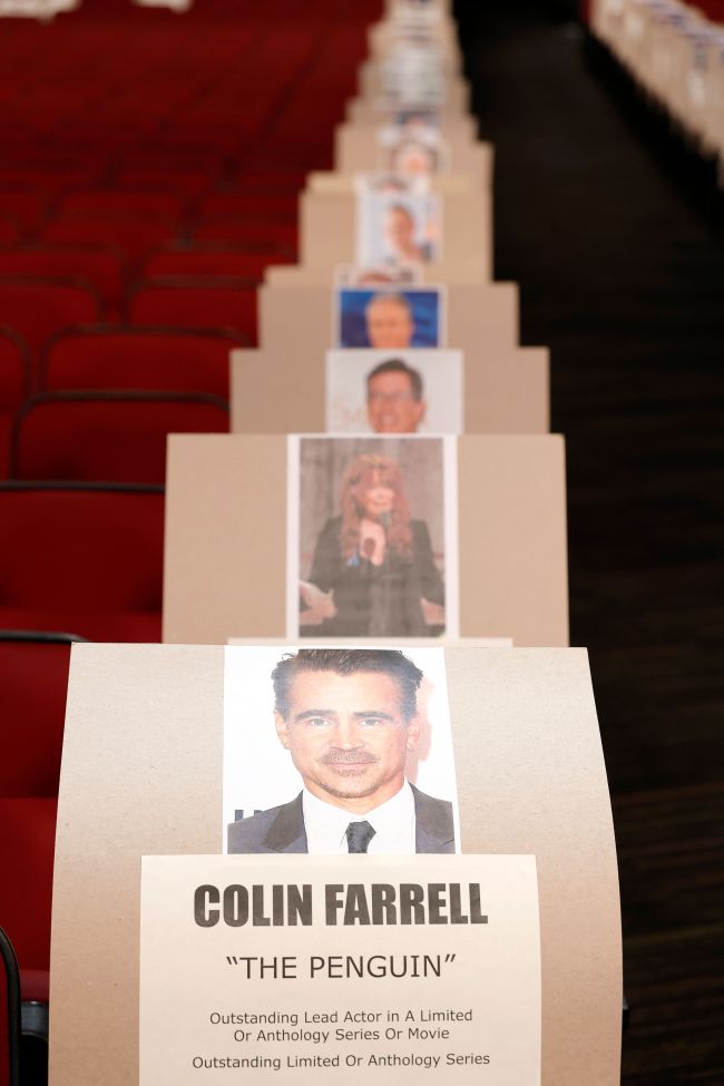 Colin Farrell, Deirdre O'Connell, Stephen Colbert