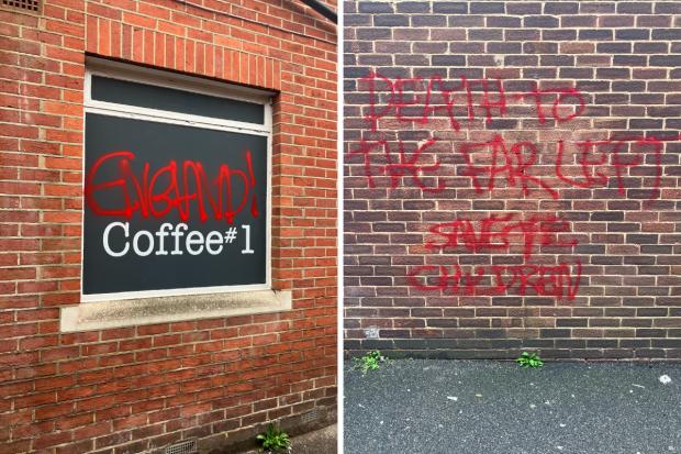 Offensive graffiti calling for ‘death’ and to ‘save the children ...