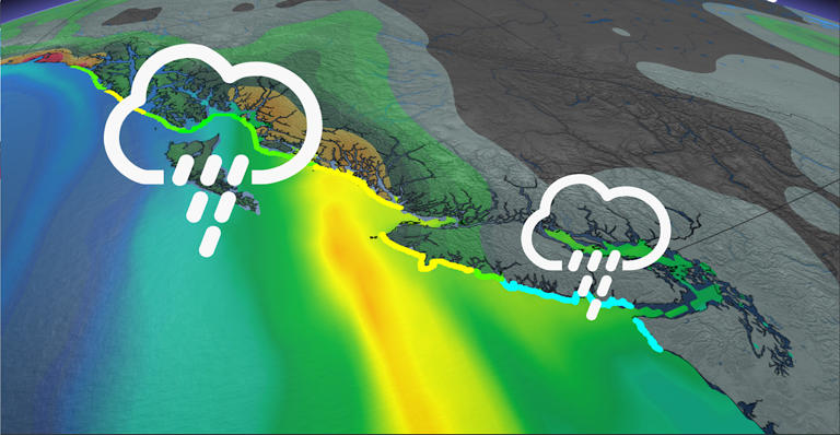 Atmospheric river set to fuel heavy B.C. rains into this weekend