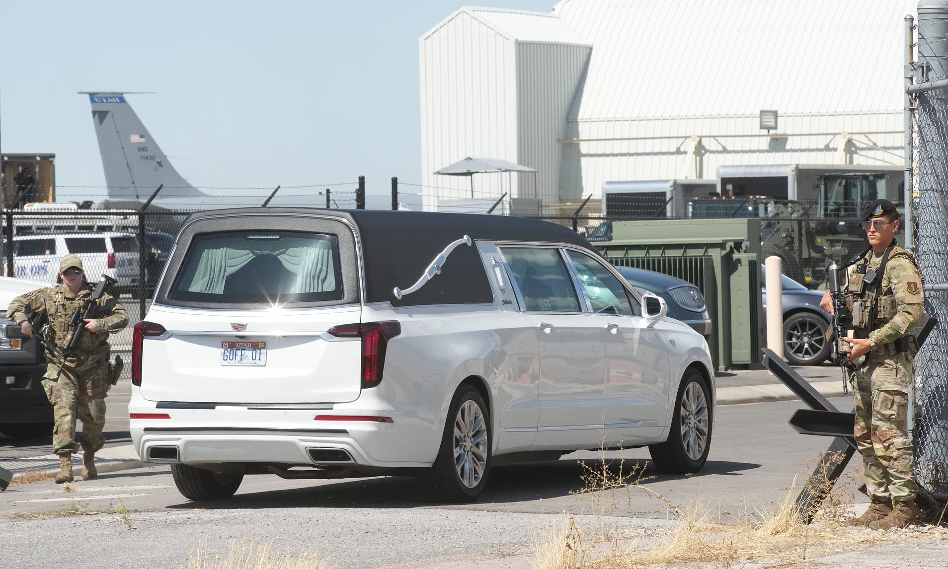Charlie Kirk's body arrives in hearse at Salt Lake City as devastated ...