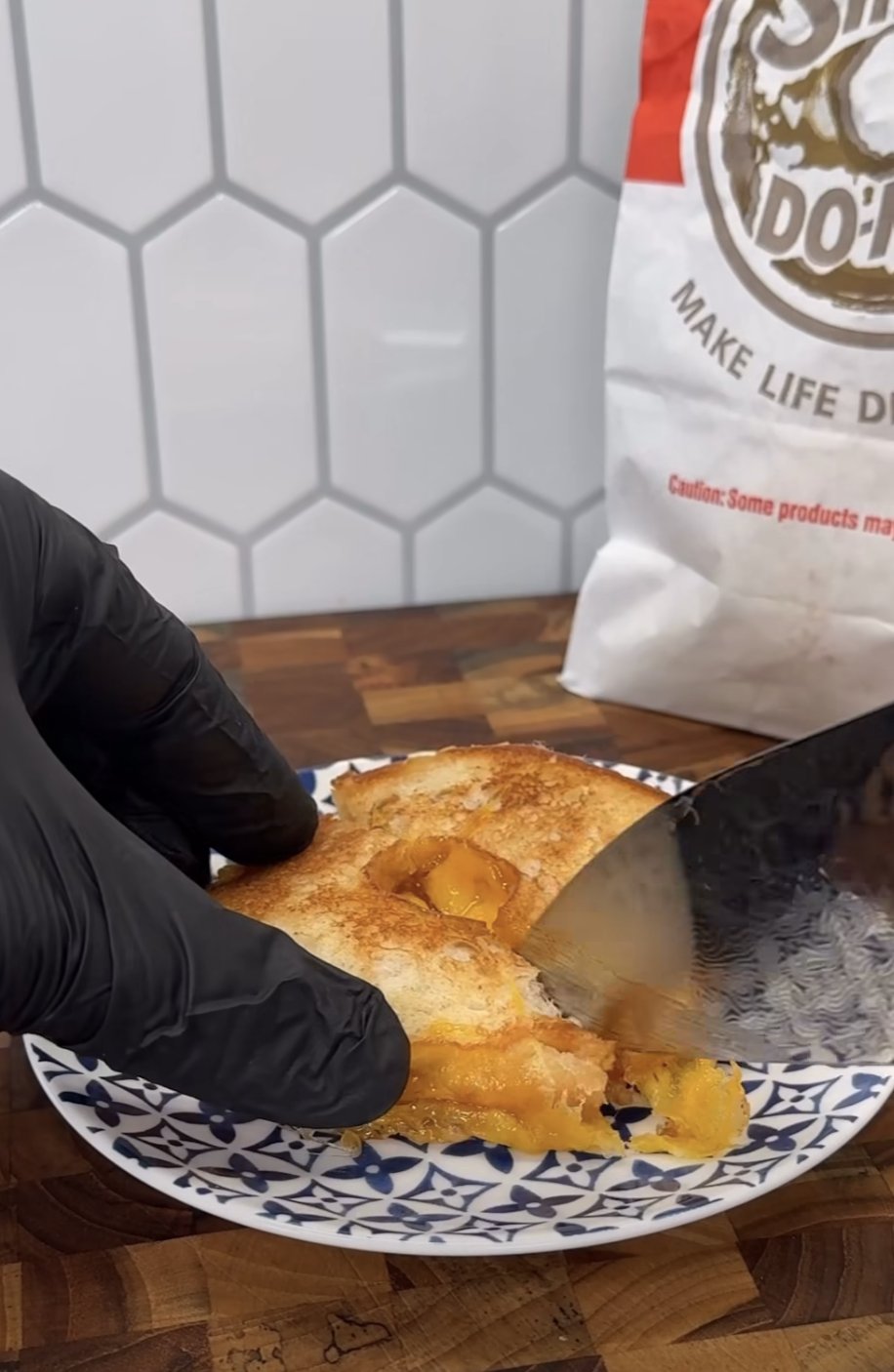 Donut grilled cheese