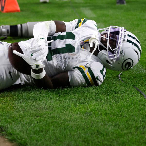 Packers WR Jayden Reed breaks collarbone in Week 2 win