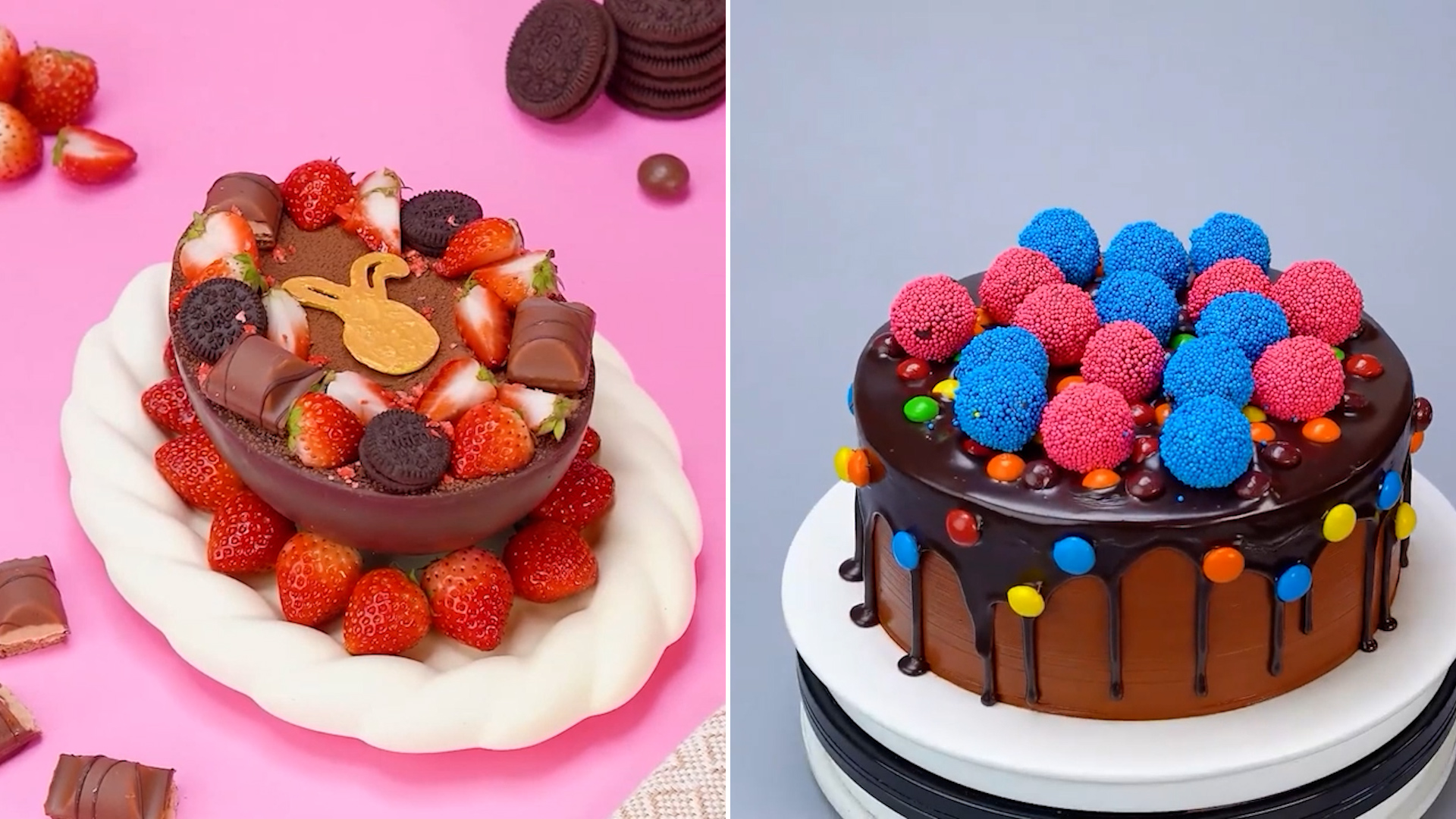 Strawberry Chocolate Cake and Candy Drip Cake